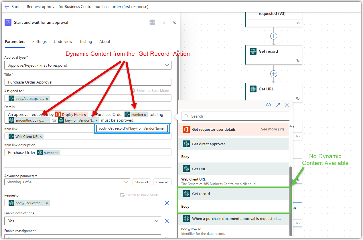 Unlocking Dynamic Content in Business Central Power Automate Workflows