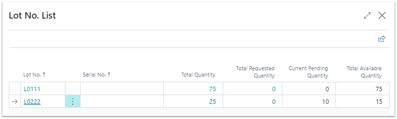 Lot Control in Business Central