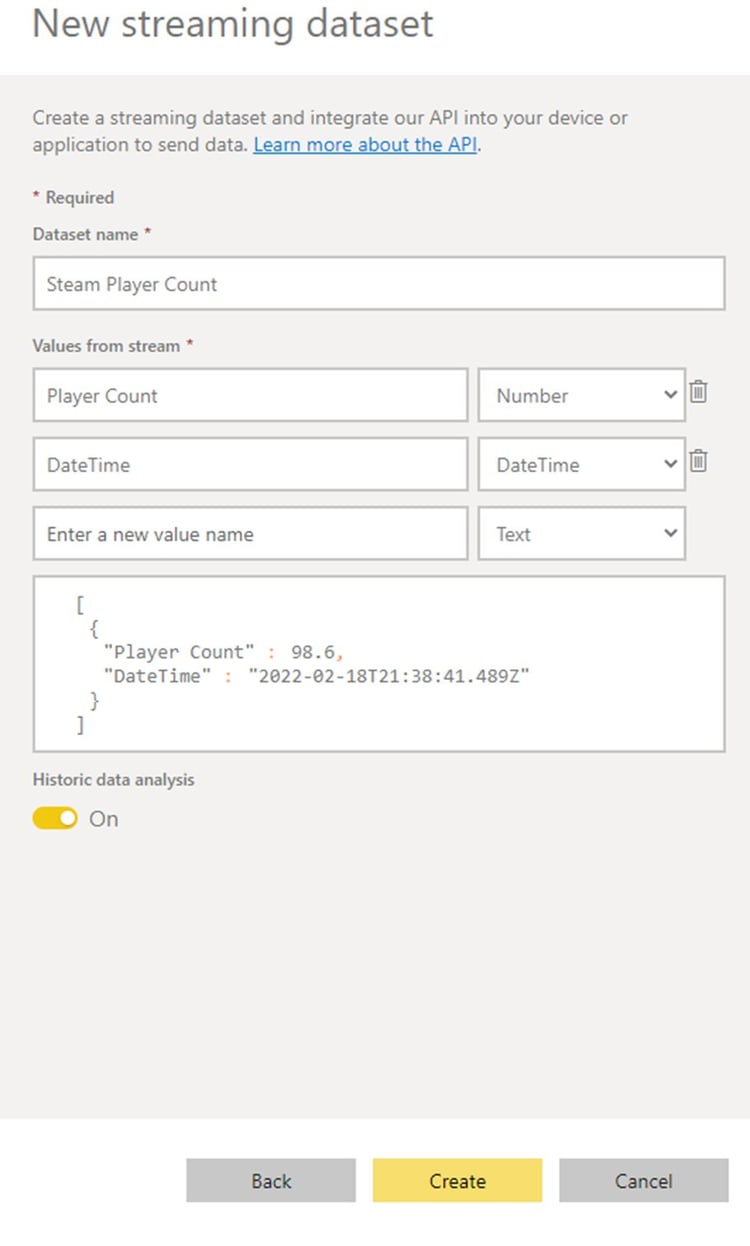 Learn About Real-Time Streaming Datasets in Power BI With Video Games!