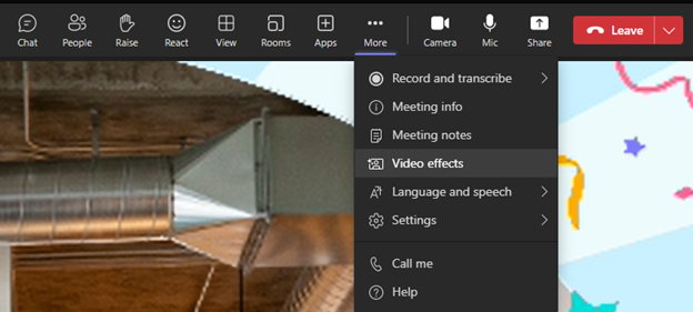 Filters in Microsoft Teams