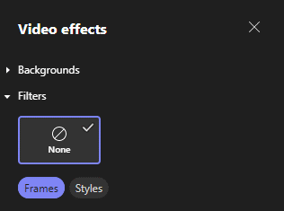 Filters in Microsoft Teams