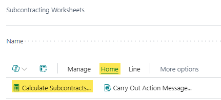 Subcontracting in Business Central